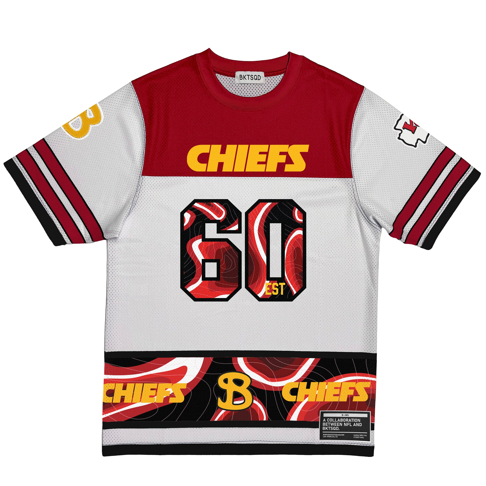 Bucketsquad Kansas City Chiefs Nfl Mesh Tee | Premium Basketball T-...